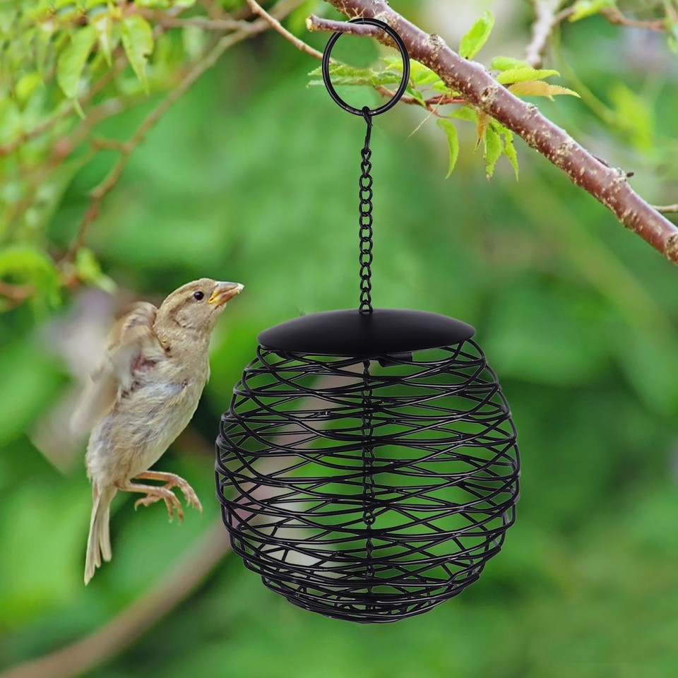 Ball Bird Feeder for Garden Balcony Outdoor Yard Hanging Metal Bird ...