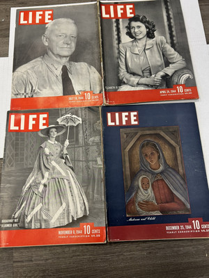 LIFE MAGAZINES July 10 April 24 November 6 December 25 1944 WWII ...