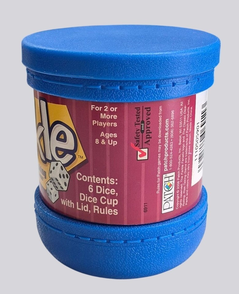 Classic Farkle Dice Game with Blue Cup Ages 8 & Up | eBay