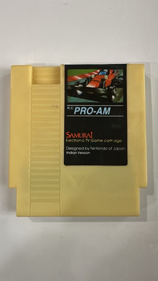 RARE NES NINTENDO SAMURAI INDIA TV GAME CART - PRO AM | eBay