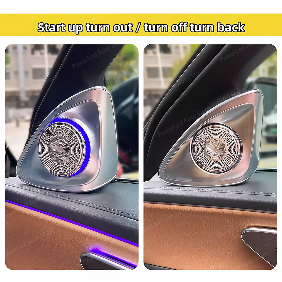 4D Rotary Tweeter Trim 64 Color Ambient Lighting Fit Mercedes Benz W214 ...