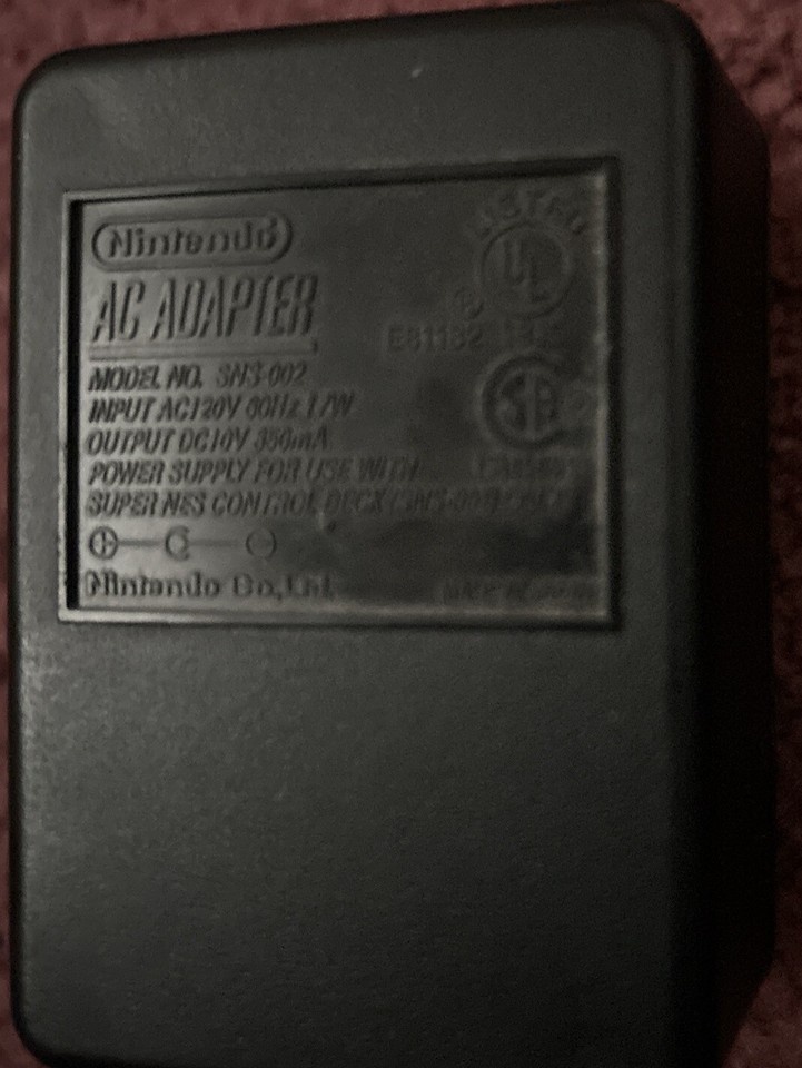 Super Nintendo SNES Power Supply AC Adapter Cord Official Authentic OEM ...