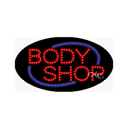 LED Neon Sign Body Shop 27"L x 15"H #24156 | eBay