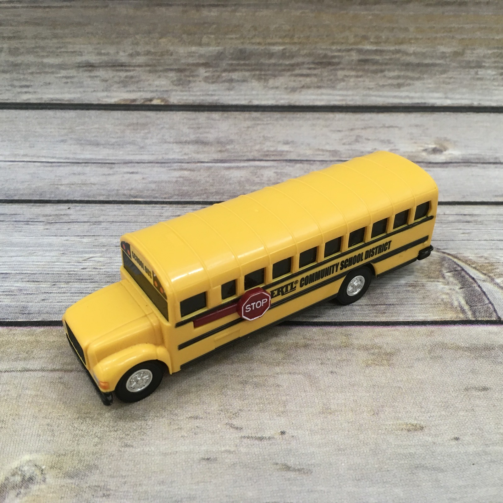 Vintage Ertl Community School District Yellow Bus w/ Stop Sign | eBay
