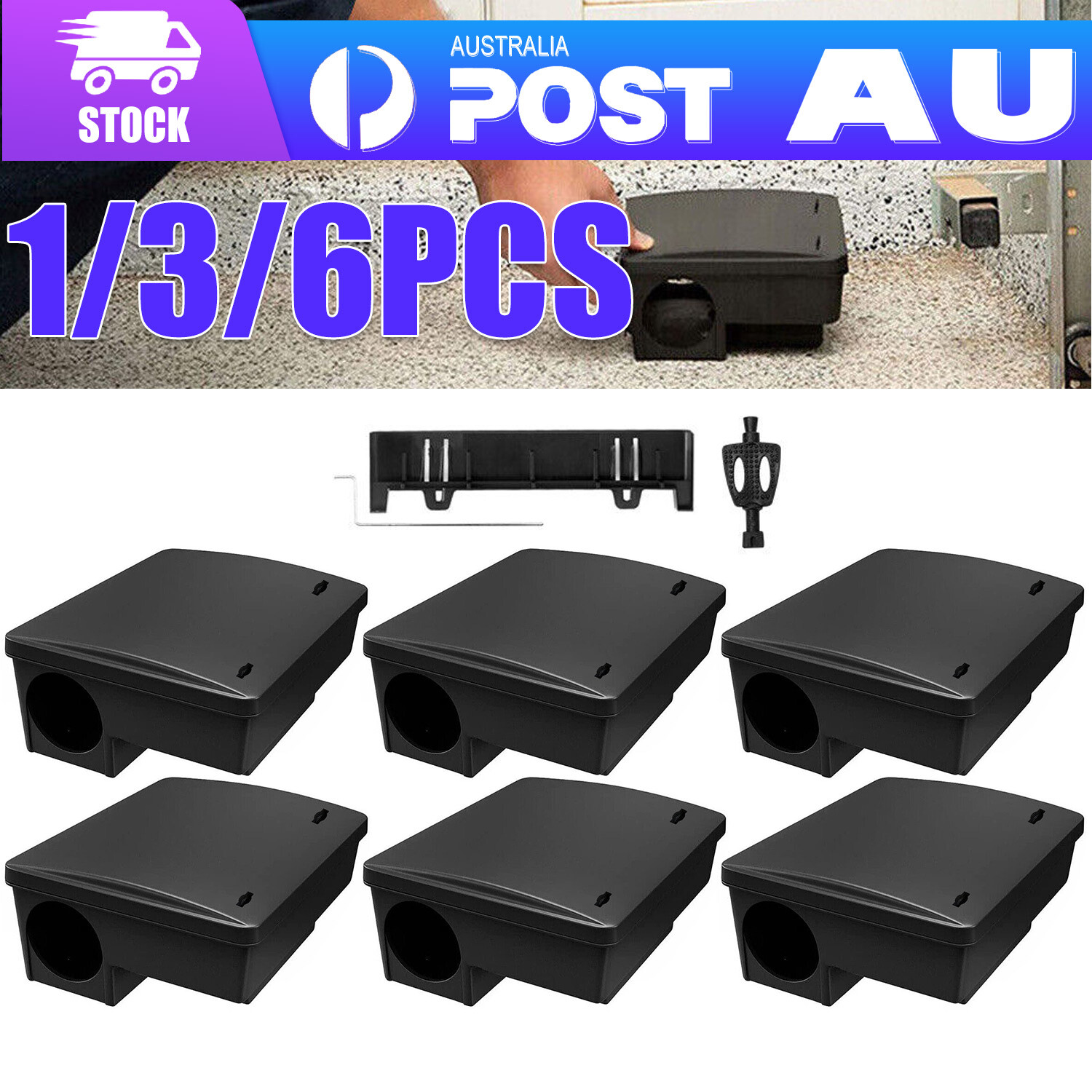 Defence Rat Bait Lockable Station Trap Control Box Rodent Poison Mouse ...