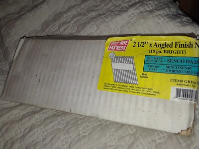2-1/2" Grip-Rite 15 Ga Bright DA Style Angled Finish Nails-Pkg 4000 | eBay