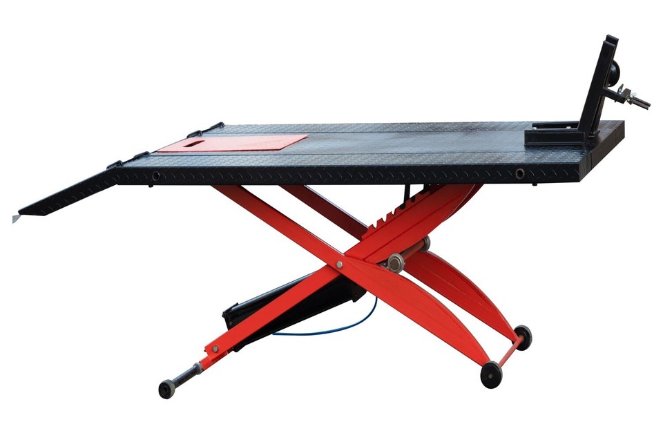 XK MJ200 1100LB Air Operated Motorcycle ATV Lift Table With Side ...
