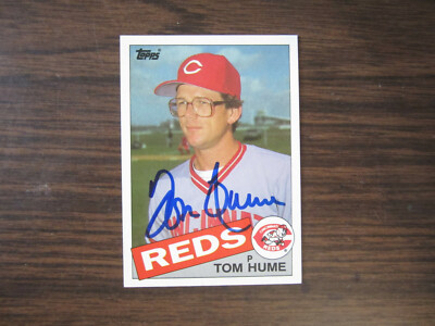1985 Topps # 223 Tom Hume Autograph Signed Card (C) Cincinnati Reds | eBay
