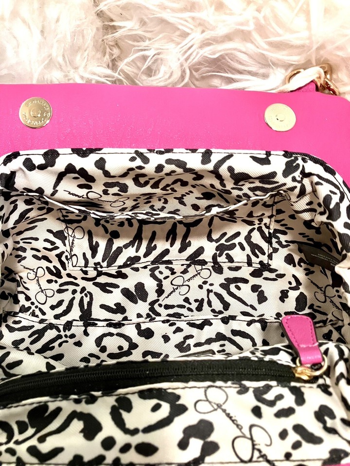 JESSICA SIMPSON Chelsea Clutch Purse W/Gold Chain Handle/Keychain ...