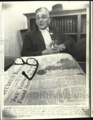 1970 Press Photo Union Head Joseph Yablonski's Campaign Manager Mike ...
