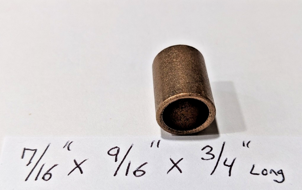 Oilite Bushing Bronze 7/16 id x 9/16 od x 3/4 long Bearing - brass ...
