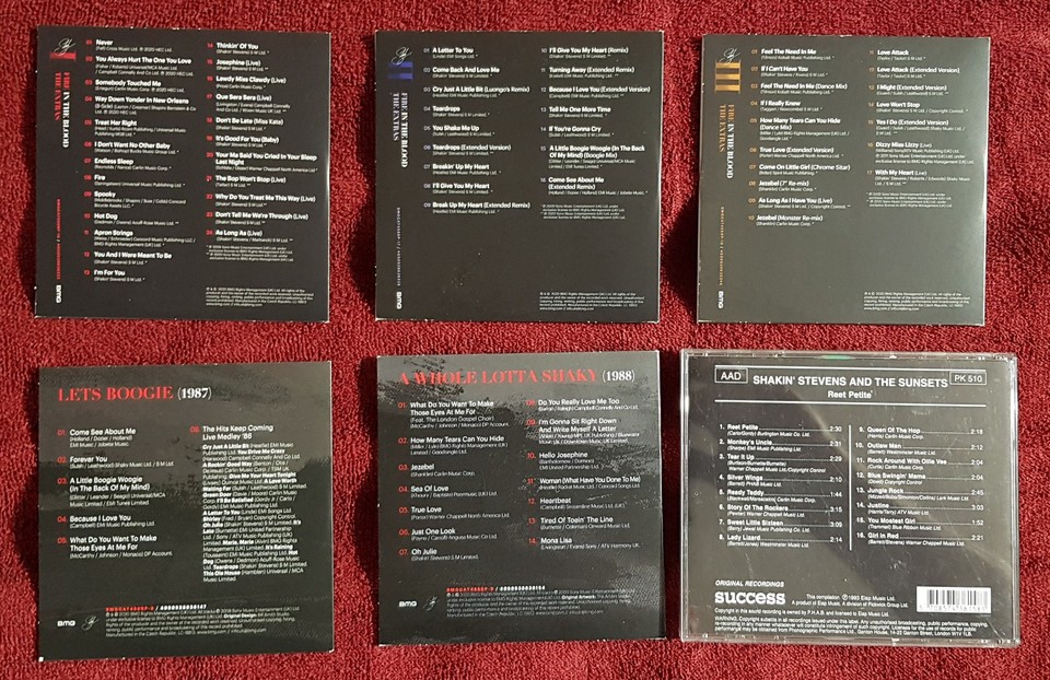 Shakin Stevens - 6 CD´s Sammlung - Hit´s + Raritäten - Rock´n Roll ...