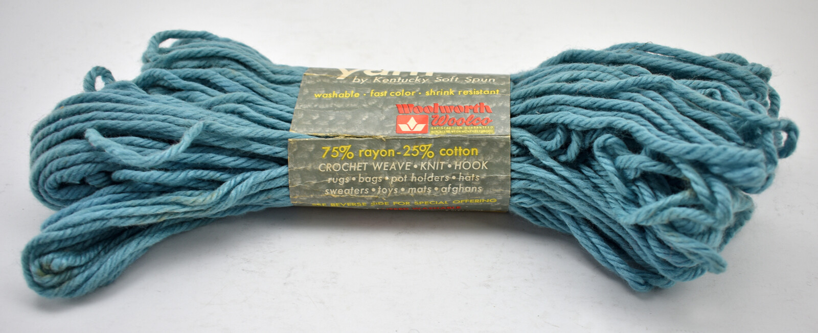 Vintage Woolworth Woolco Kentucky Soft Spun Rayon/Cotton Rug Yarn ...