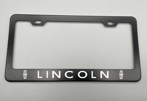 Laser Engraved Lincoln License Plate Frame Stainless Steel Black ...