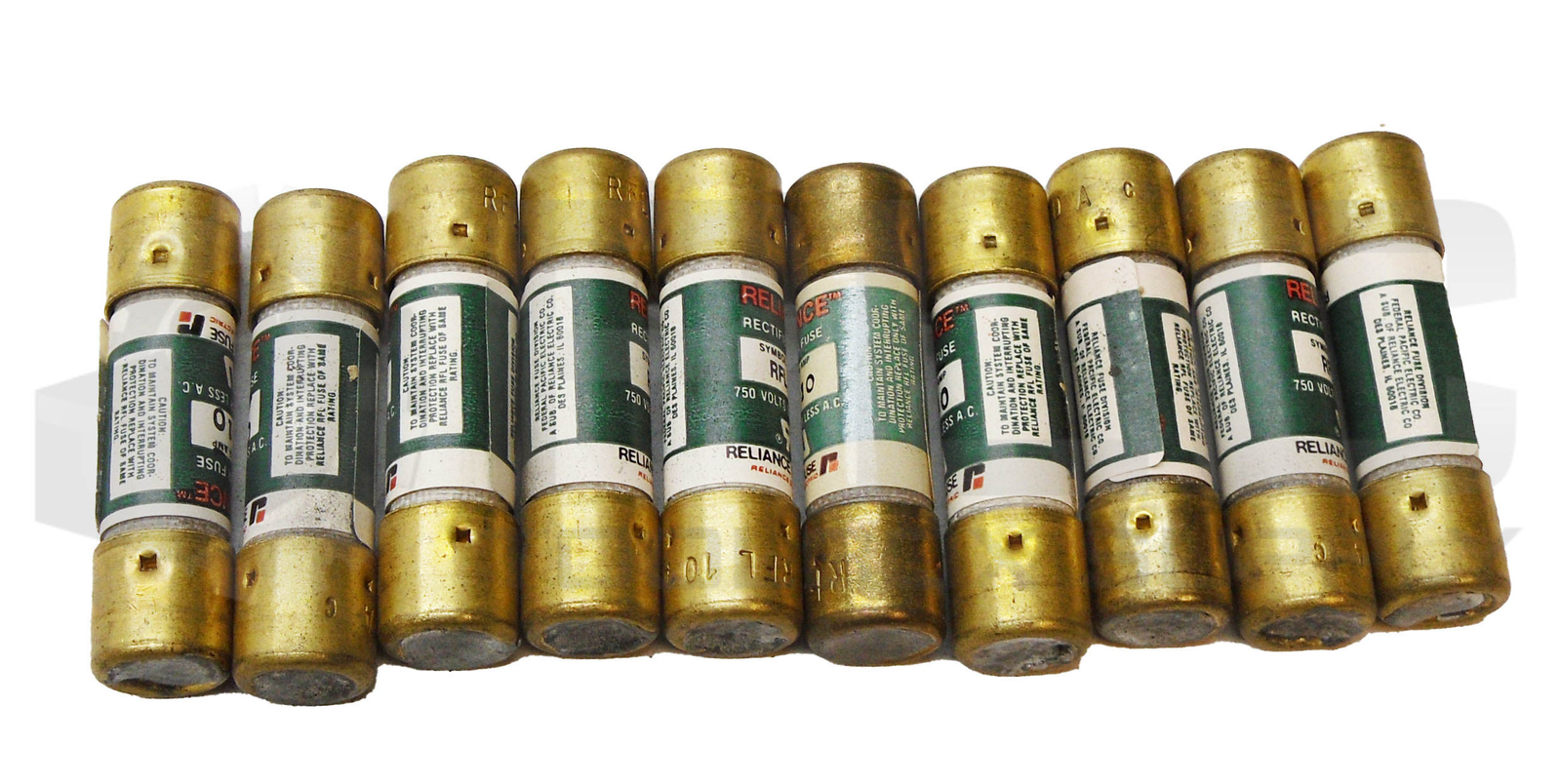 NEW BOX OF 10 RELIANCE ELECTRIC RFL-10 RECTIFIER FUSE 750V 10A | eBay