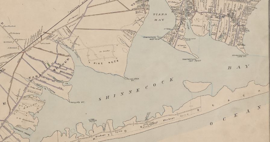 1902 SOUTHAMPTON, SUFFOLK COUNTY LONG ISLAND NY WESTHAMPTON BEACH ATLAS ...