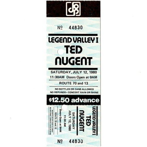 TED NUGENT & SCORPIONS & DEF LEPPARD Concert Ticket Stub THORNVILLE OH ...
