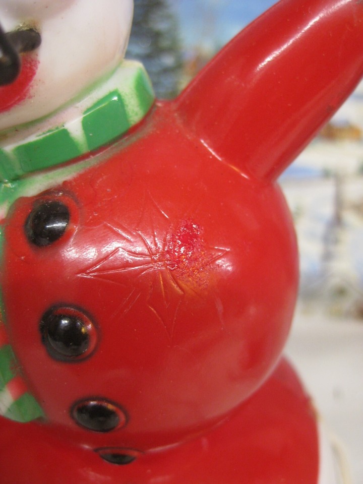 Vintage MILLER Plastics Frosty the Snowman with Black pipe and Skates ...