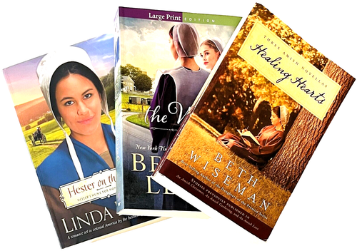 Lot of 3 Amish Romance Novels Lewis Blyer Wiseman 3 in 1 Trade ...