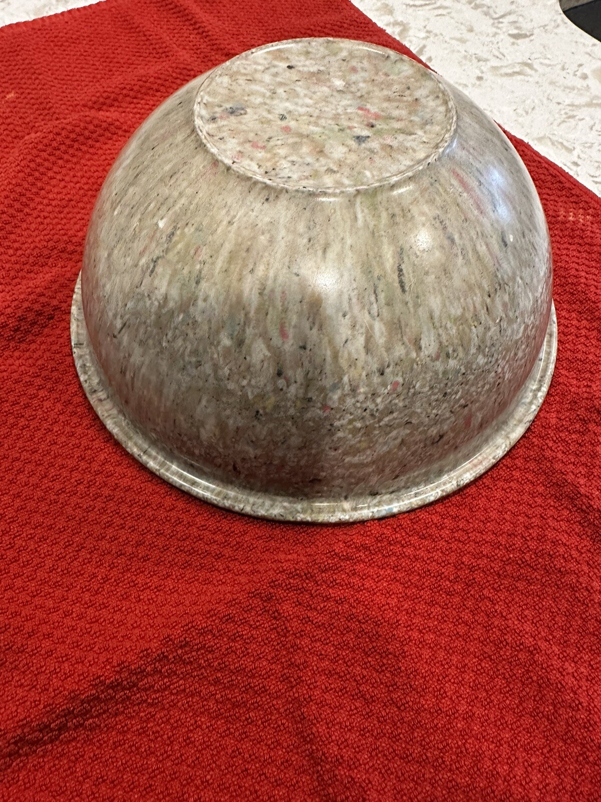 Vtg Confetti Melamine Mixing Bowl Gray 10" | eBay