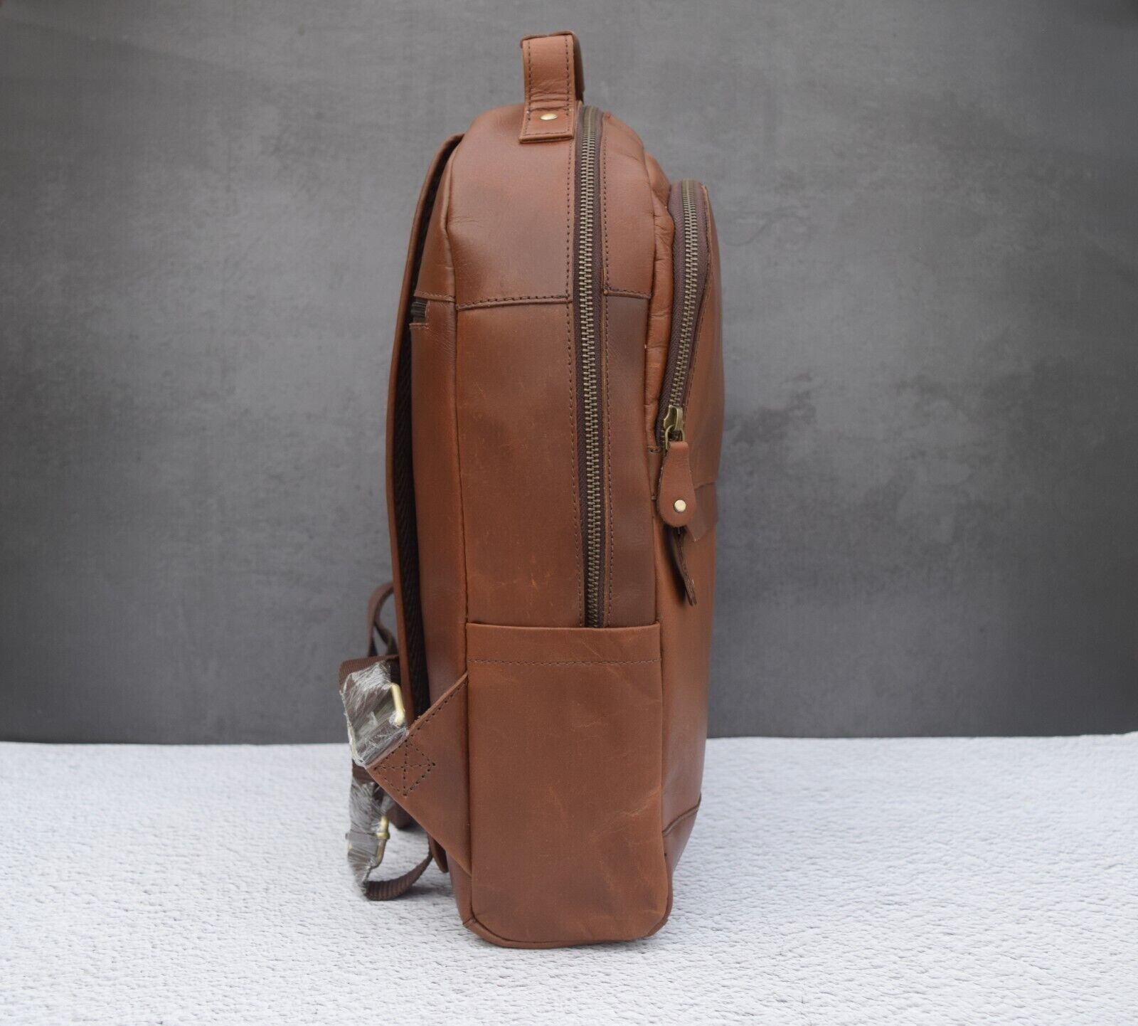 Buffalo Leather Backpack Shoulder Bag 15" Laptop Rucksack Office School ...