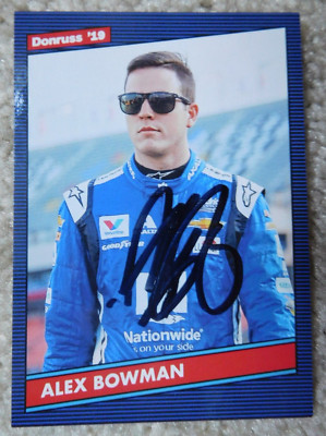 Alex Bowman Signed Autographed 2019 Donruss Racing NASCAR Retro Card ...