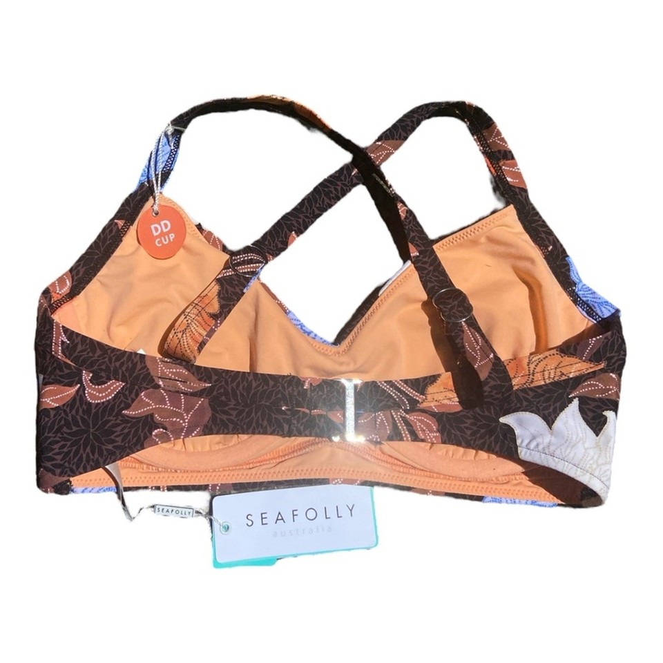 NWT Seafolly Women's Standard DD Cup Bralette Bikini Top Swimsuit Size ...