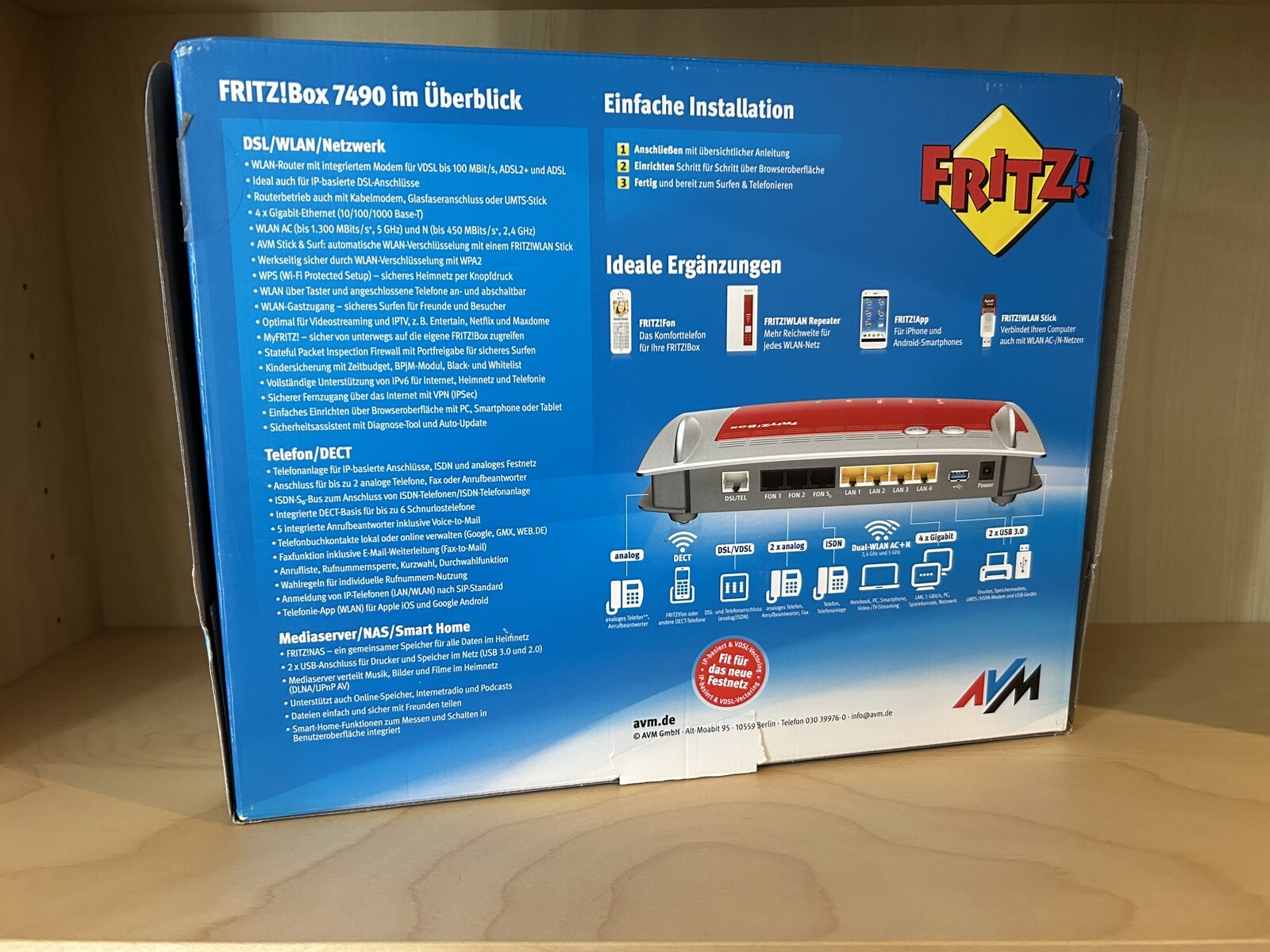 AVM FRITZ!Box 7490 WLAN Router mit Modem (20002584) 4023125025846 | eBay