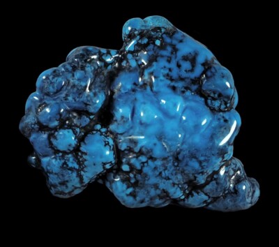 913Ct Blue Spiderweb Turquoise Polished Nugget Lander County Nevada LC3 ...