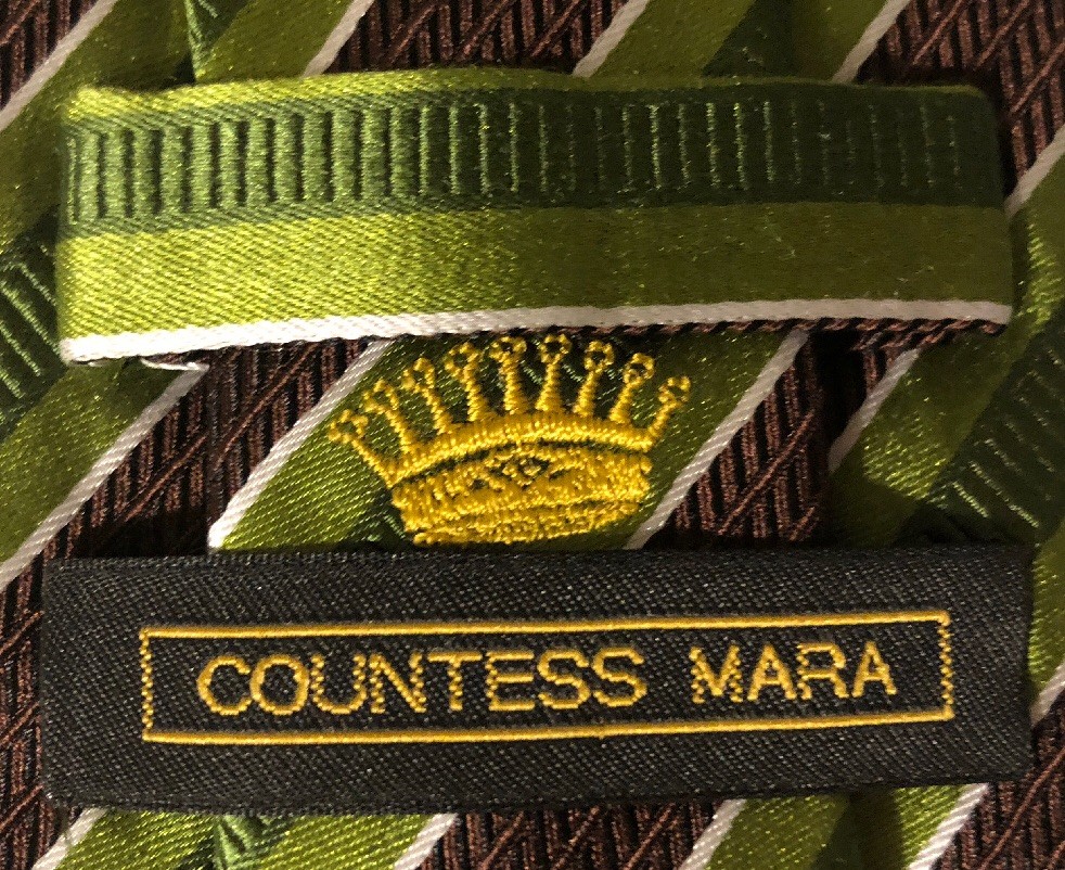 Countess Mara Mens Tie 57.75" x 3.75" Multi Colored Striped 100% Silk ...