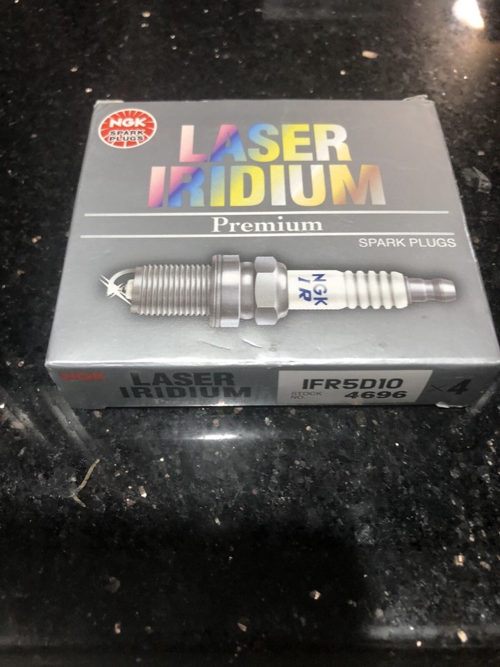 REAL GENUINE NEW NGK OEM+ Laser Iridium Spark Plugs 4-Pack 4696 IFR5D10 ...