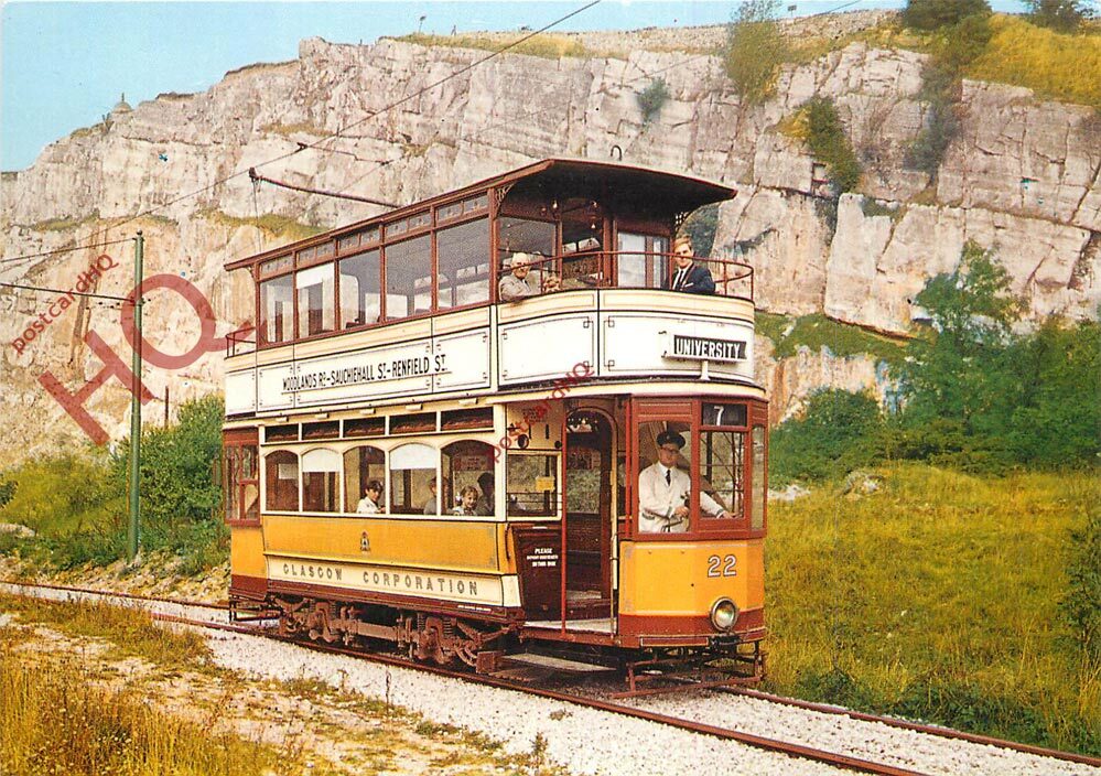 Picture Postcard~ CRICH, GLASGOW CORPORATION TRAMCAR 22 | eBay