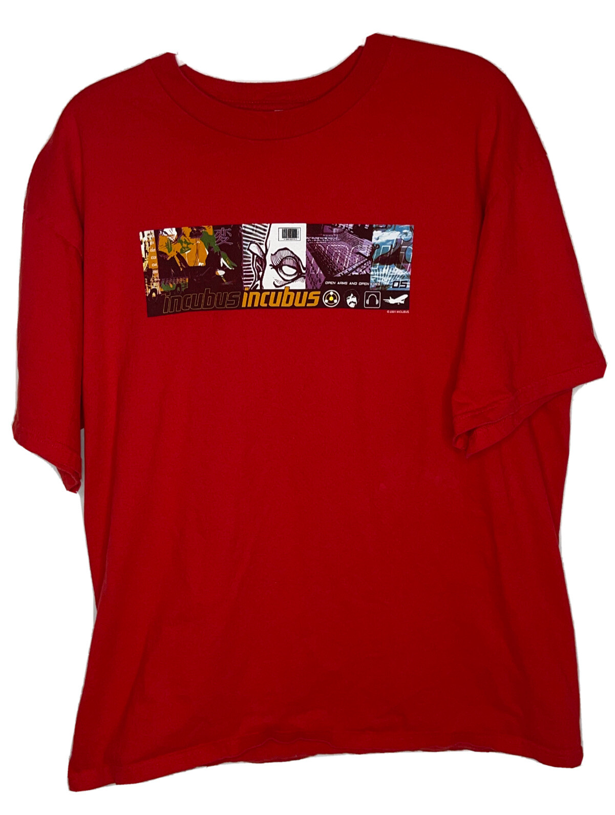 RARE Incubus Music Tour T-Shirt Red Men’s XL Dbl Side… - Gem