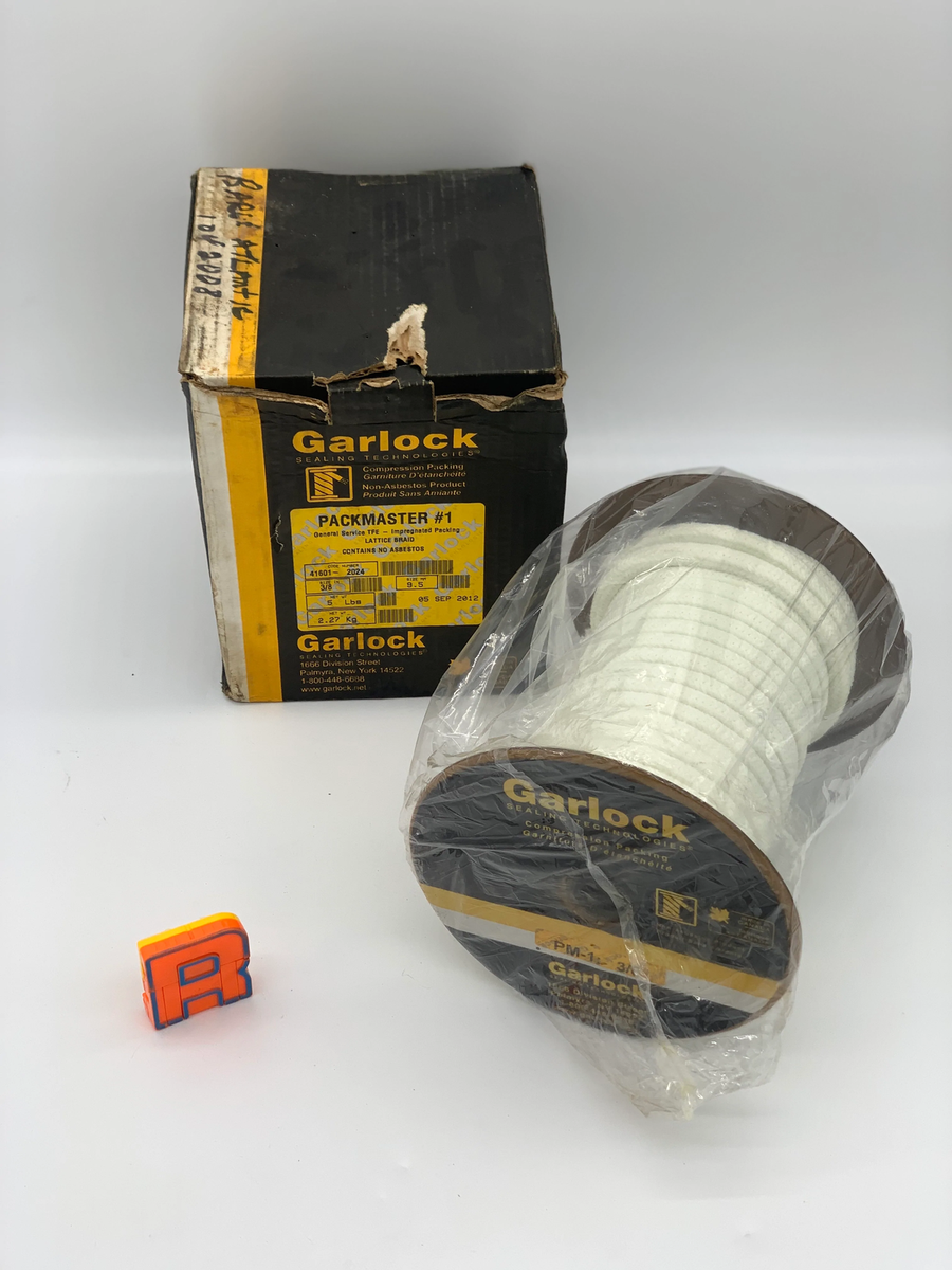 Garlock 41601-FT16-10 PTFE Pump Packing - 10ft Square Rope For ...
