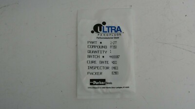 Parker ULTRA Parofluor Perfluoroelastomer seals 2-277 compound FF350 O ...