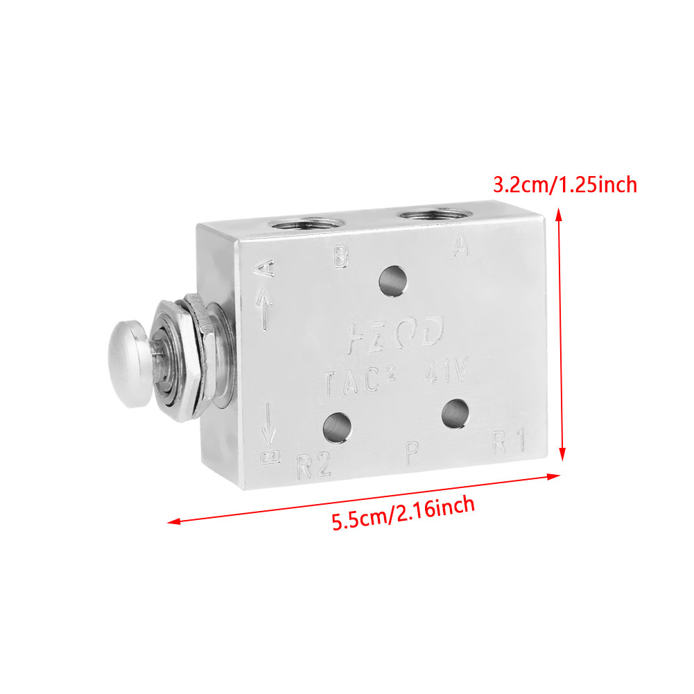 Pneumatic 2 Position 3 Way Spring Return Button Valve TAC2-41P New | eBay