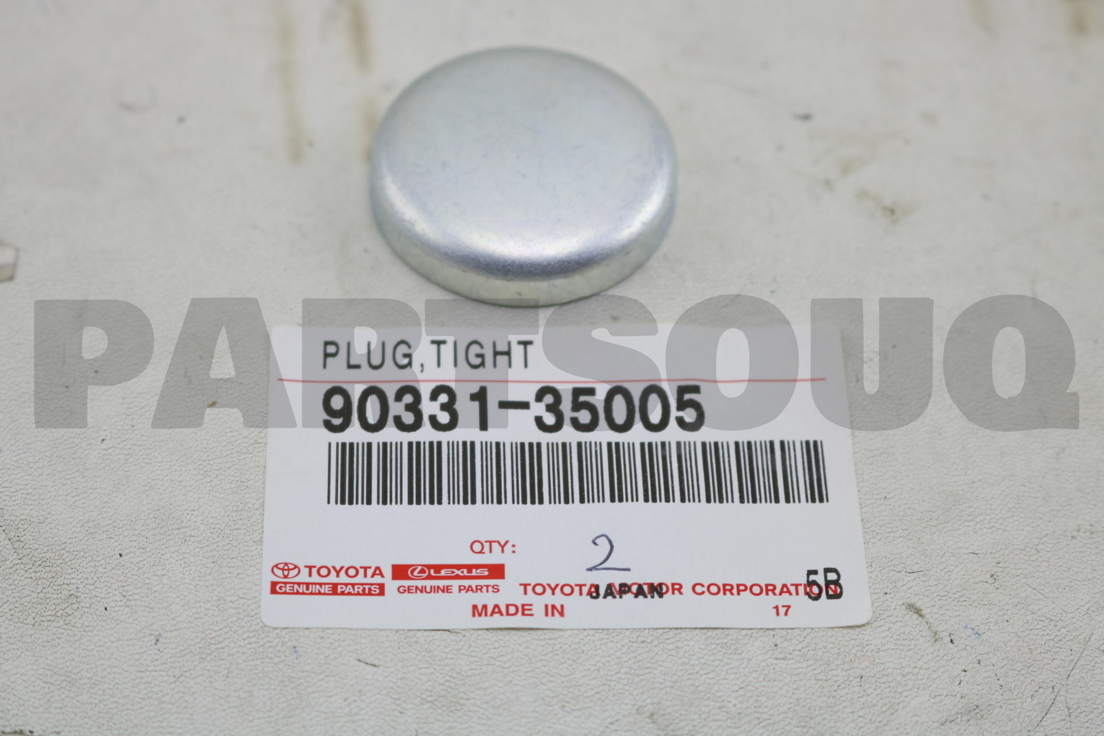 9033135005 Genuine Toyota PLUG, TIGHT, NO.1(FOR CYLINDER BLOCK) 90331 ...