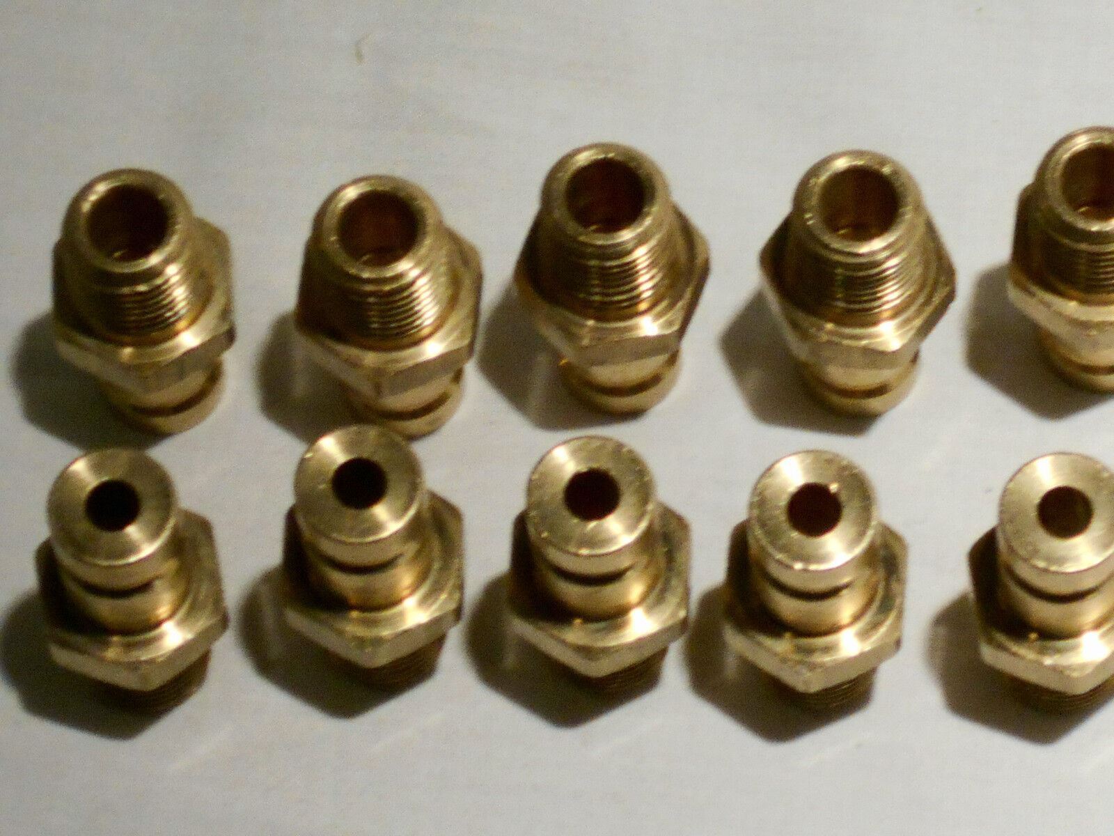 10 Pcs New, BPD343 PARKER, Test Port 1/8" x 1/4"-18 Brass Nipple | eBay