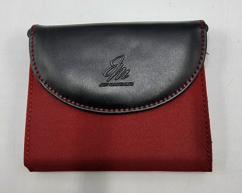 Joy Mangano Red / Brown Square Wallet Coin Zip Closure Compartment NWOT ...