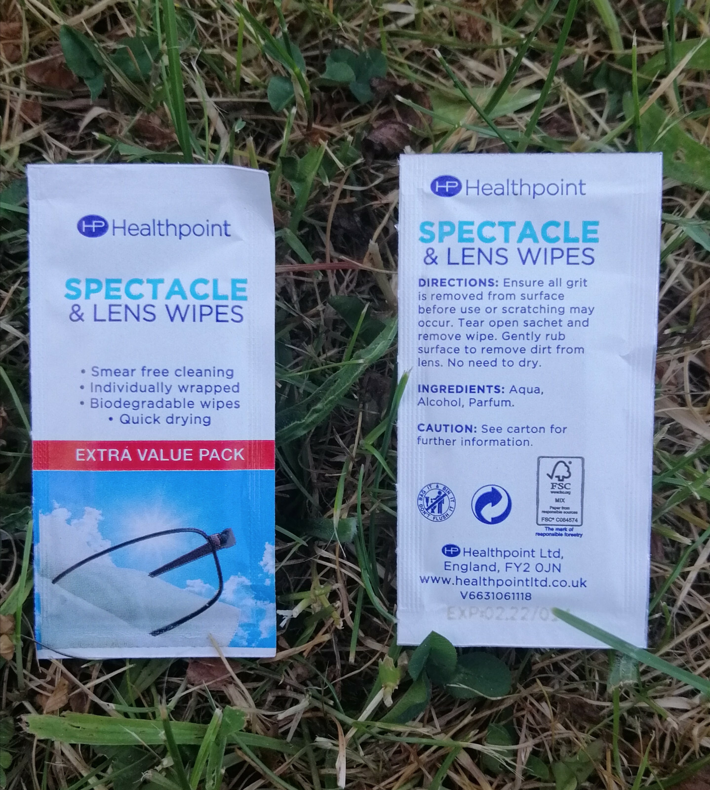 Healthpoint Glasses Sunglasses Smear Free Cleaning Wipes Healthpoint ...