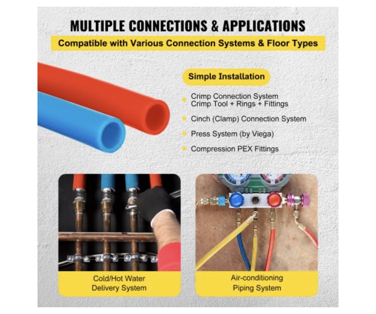 Rifeng PEX-12H-R100 1000ft Pex Tubing - Red for sale online | eBay