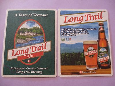 Beer Coaster ~ LONG TRAIL Brewing Family of Fine Beers ~ Vermont ~ Take ...