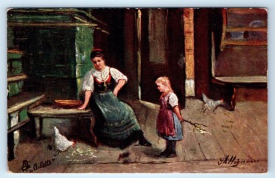 TUCK Oilette~ Aus Dem Schwarzwald signed J.A. Heyermans Postcard | eBay