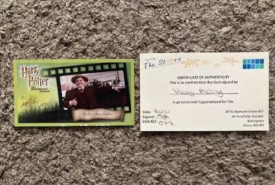 HARRY POTTER AUTOGRAPH AUTO SIGNED CARD HARRY MELLING DUDLEY DURSELY ...