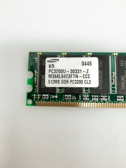 Samsung Memory Card RAM 512mb DDR Model Pc3200u-30331-z for sale online ...
