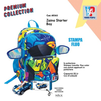 Zaino Starter Young People Boy 2023 fluo + omaggio elementari | eBay