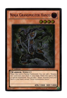 Yugioh- 1X Ninja Grandmaster Hanzo - Ultimate Rare - 1st - ORCS-EN029 ...