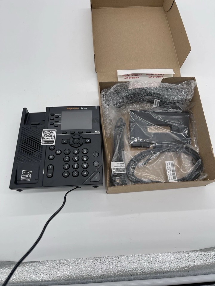 Poly Edge E220 IP Desk Phone RingCentral VoIP Gigabit Ethernet Open Box ...