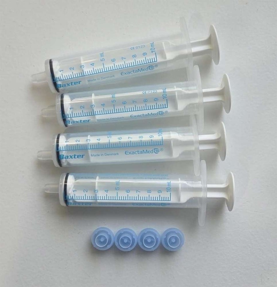 BAXTER BAXA ExactaMed Oral Medicine Dose Syringe Dispenser 10cc/10mL ...