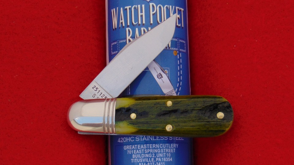 Great Eastern #25 Spring Green Marrow Bone Watch Pocket Barlow Knife ...